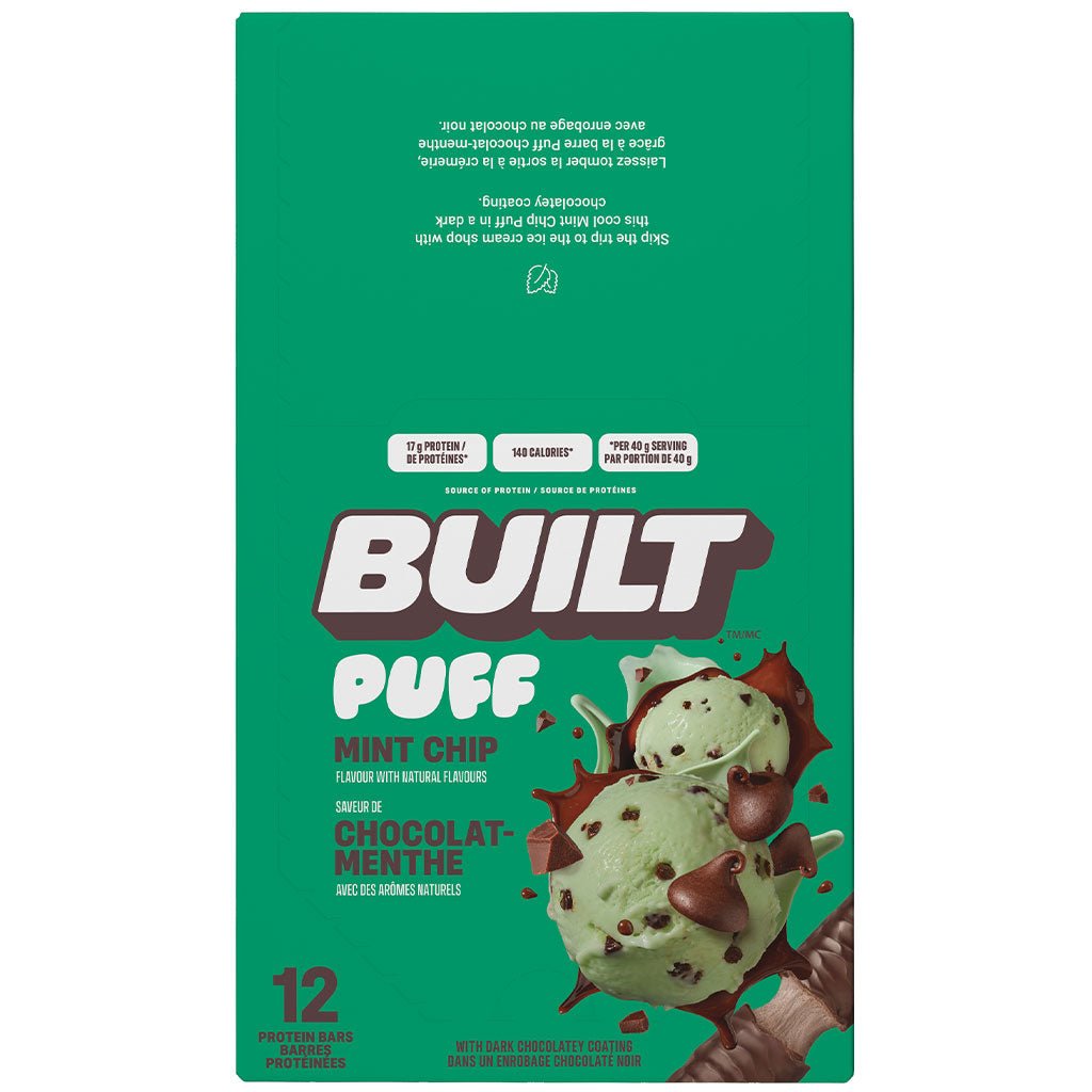 Built PUFF PROTEIN BARS, 12 Bars/Box — SupplementSource.ca