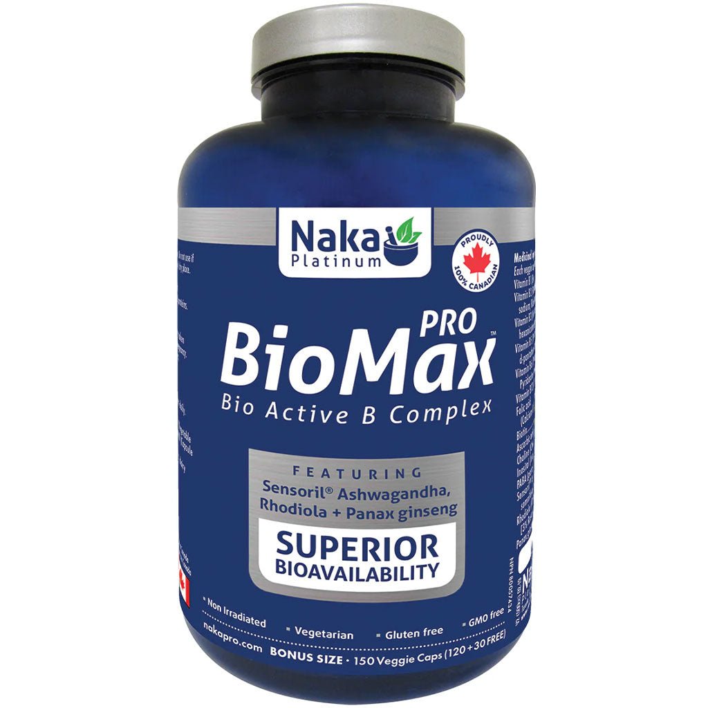 Naka Platinum PRO BIOMAX (B Complex), 150 VCaps — SupplementSource.ca