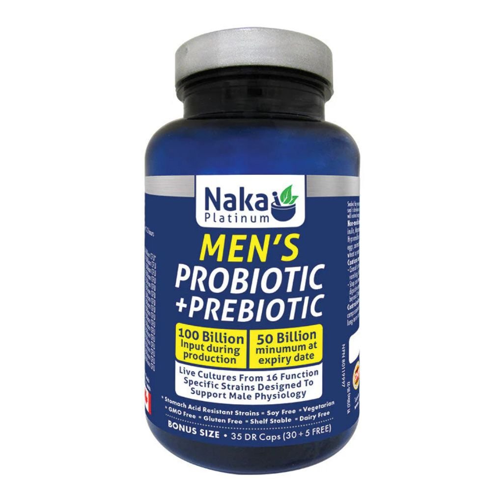 Naka Platinum MEN'S PROBIOTIC + PREBIOTIC, 35 VCaps — SupplementSource.ca