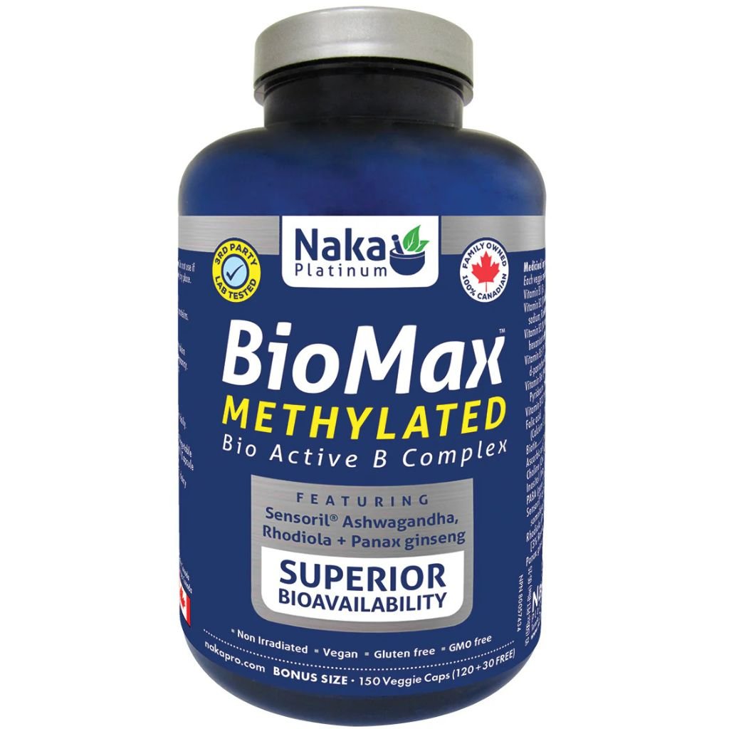 Naka Platinum BIOMAX METHLATED (B Complex), 150 VCaps — SupplementSource.ca