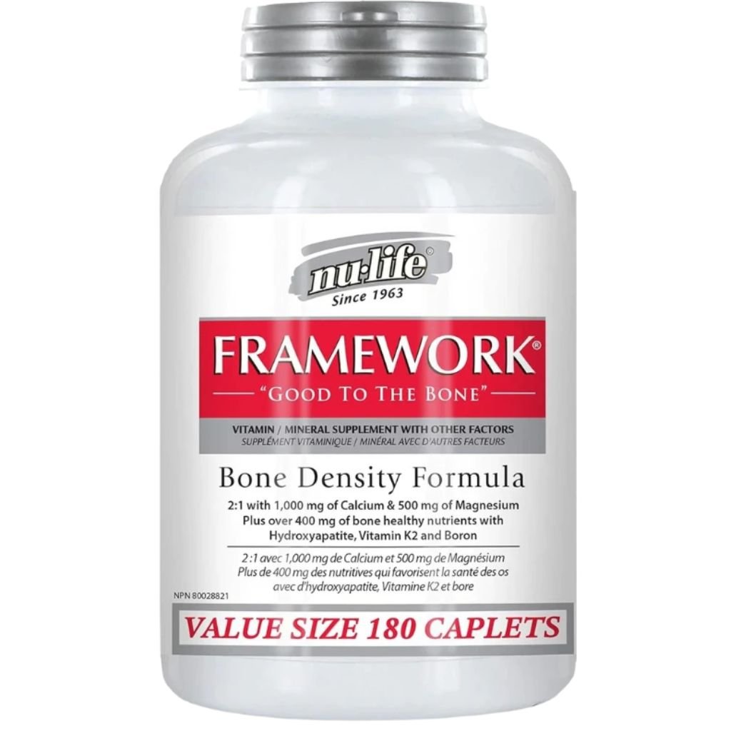 Nu-Life FRAMEWORK Bone Density Formula, 180 Caplets — SupplementSource.ca