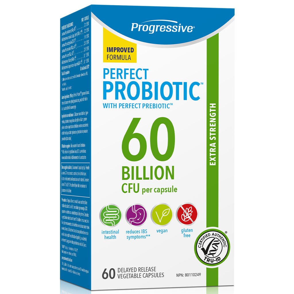 Progressive PERFECT PROBIOTIC 60 BILLION, 60 VCaps (Extra Strength ...